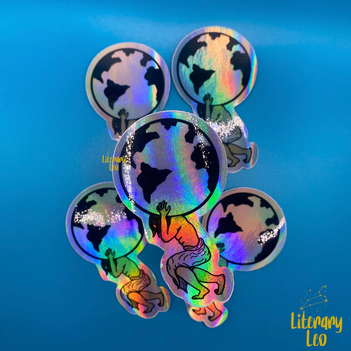 Atlas Holographic Sticker – Literary Leo Co.